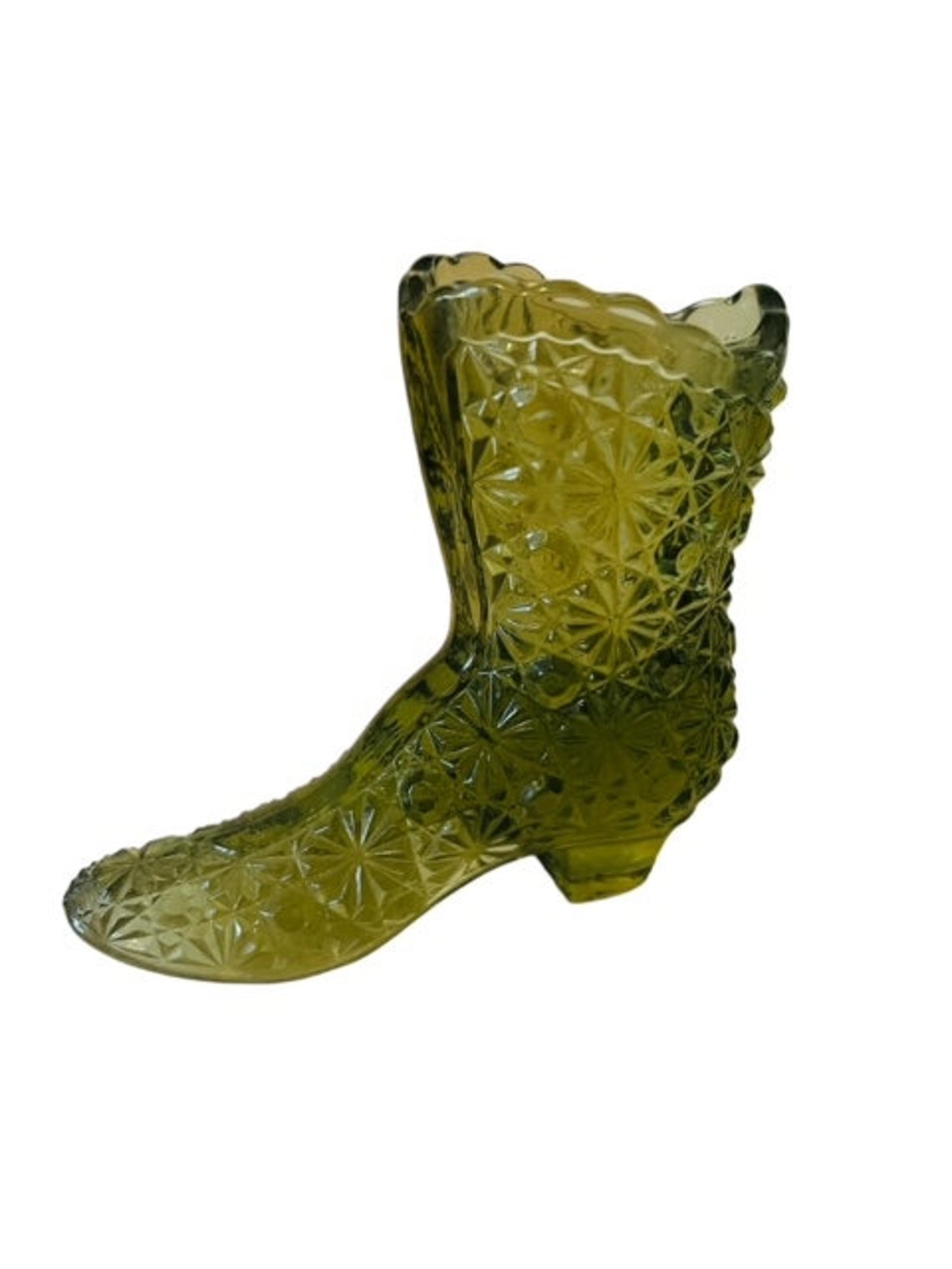 Fenton Glass Boot Shoe High Heel Slipper Figurine Boyds Westmoreland ...