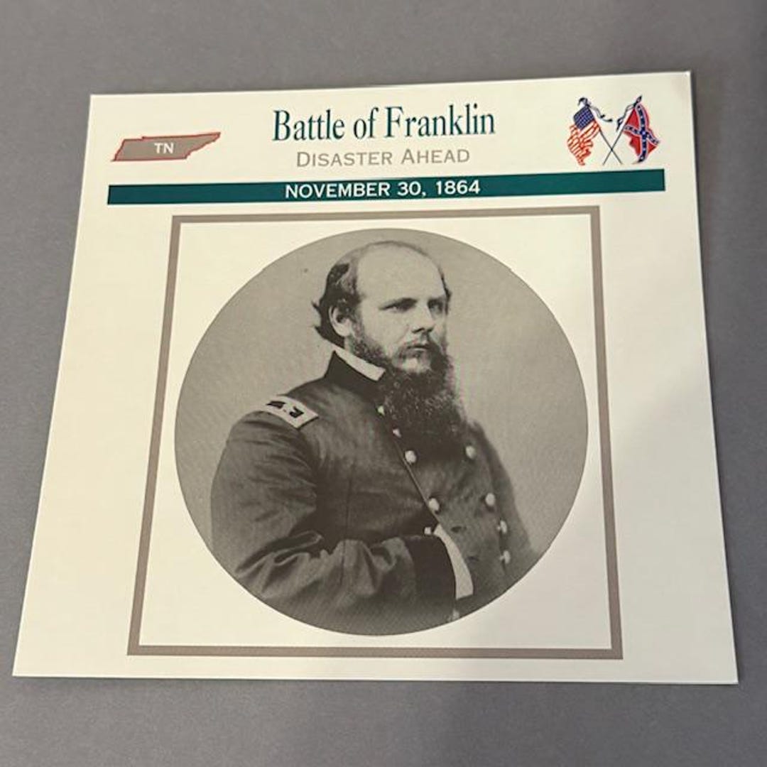 Vintage Civil War Card 1995 Atlas Military Battles Campaigns Franklin ...