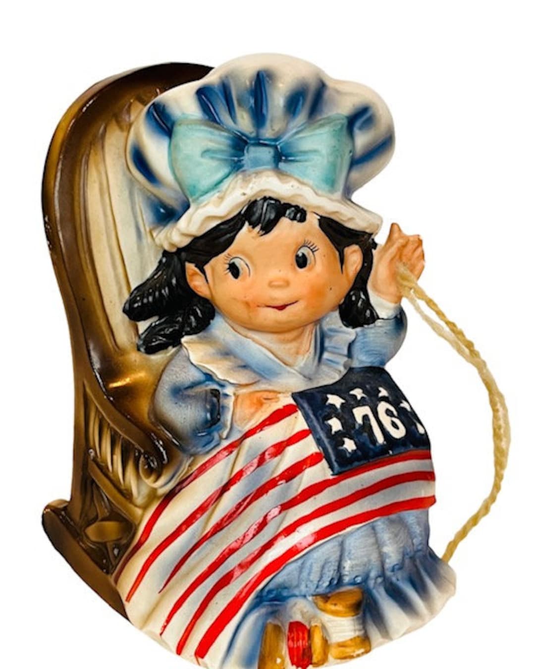 Antique Music Box Yankee Doodle Dandy Song 1976 Bicentennial Figurine ...