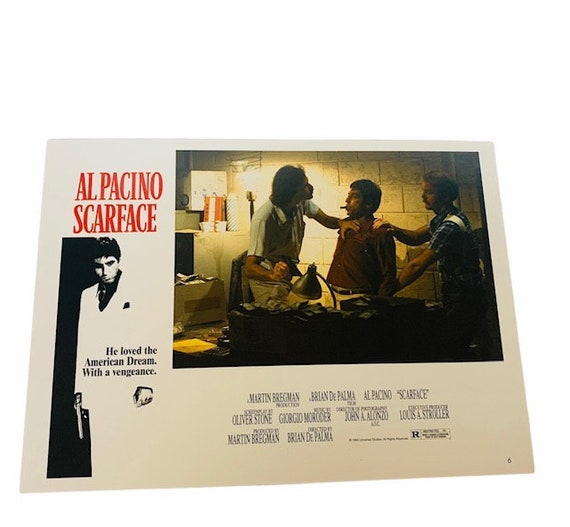 SCARFACE LOBBY CARD 1983 vintage movie poster memorabilia | Etsy
