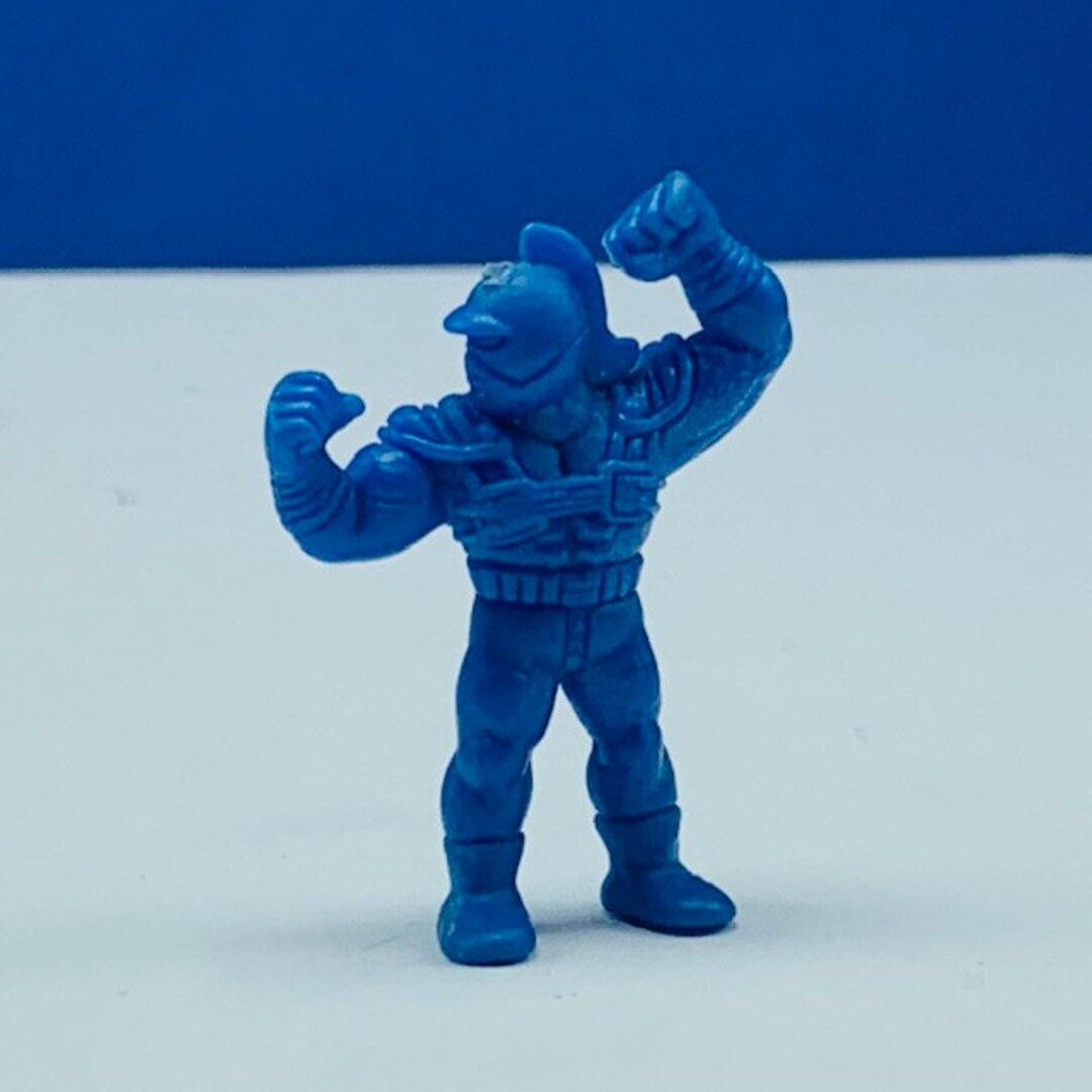 M.U.S.C.L.E. MEN MATTEL Vtg 1980s Muscle Miniature Blue Toy Action ...