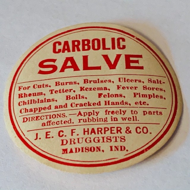 DRUGSTORE PHARMACY LABEL Drug Store Antique Paper Ephemera Vintage Ww1 ...