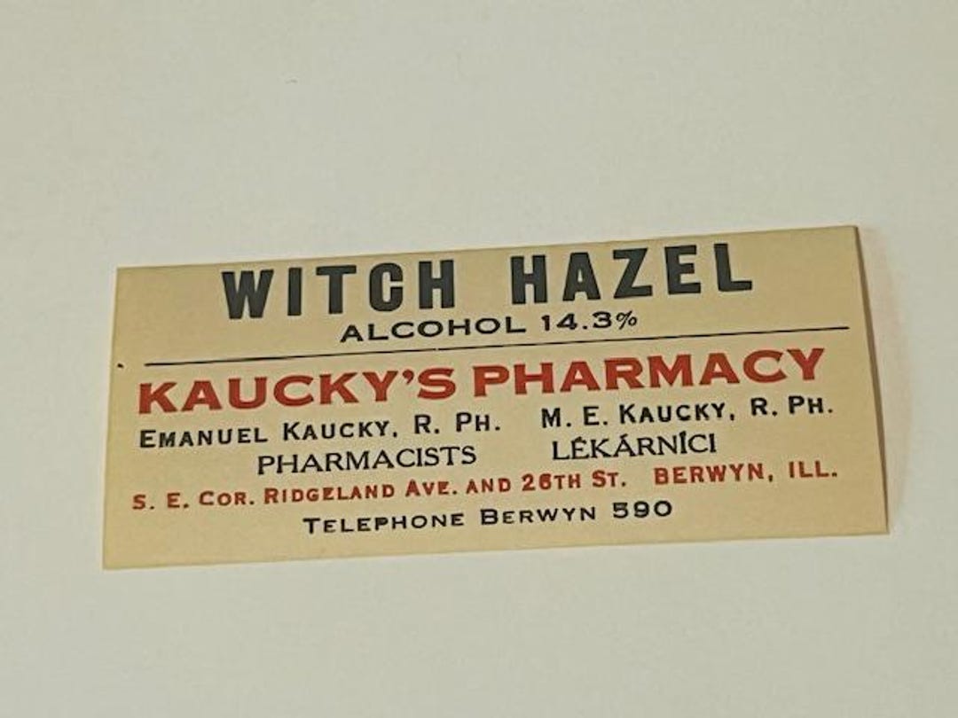 Pharmacy Label Vtg WW1 Apothecary Drugstore Kauckys Pharmacy Berwyn ...