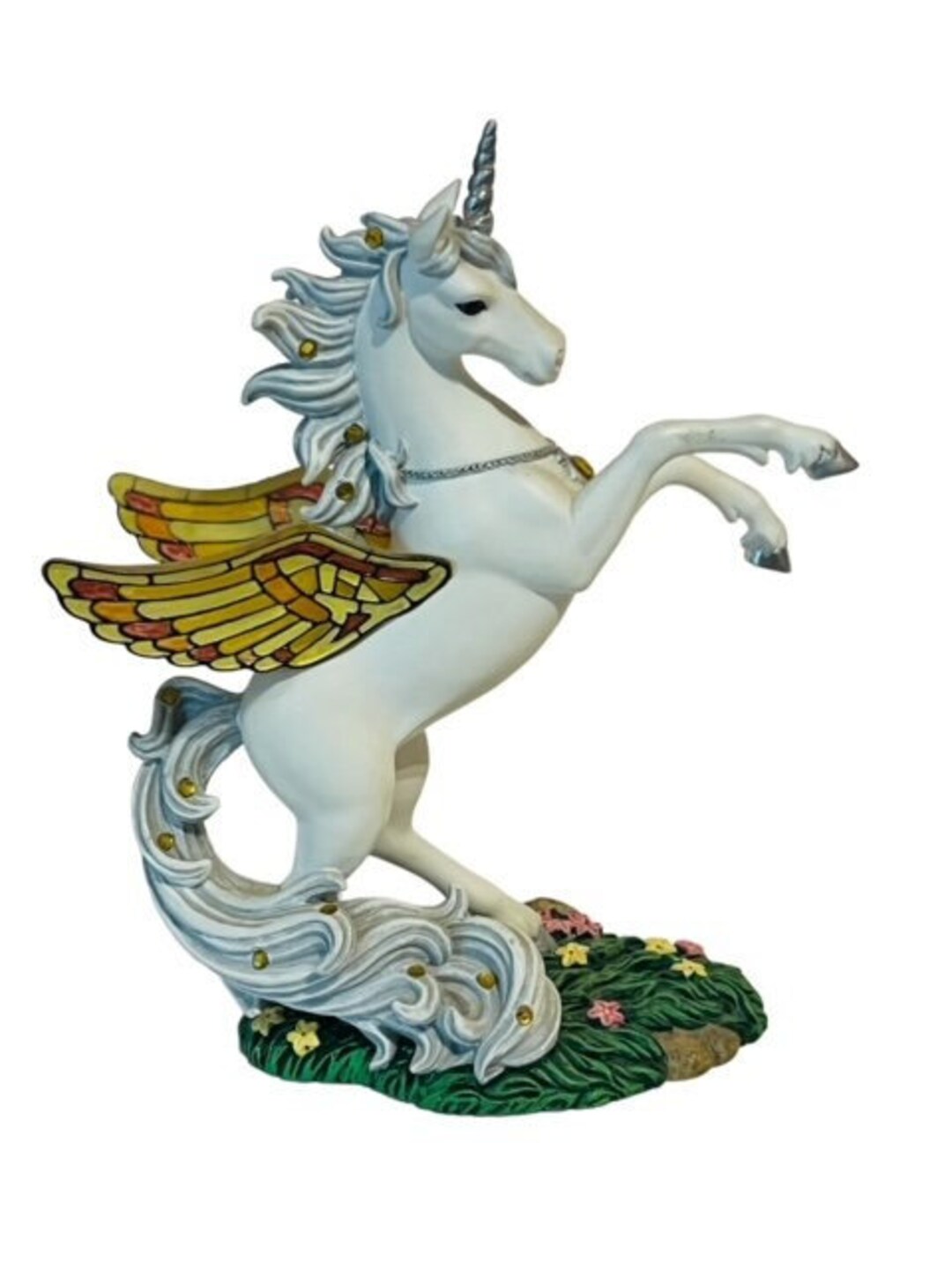 Unicorn Figurine Pegasus Hamilton Collection Jeweled Reflections Topaz ...