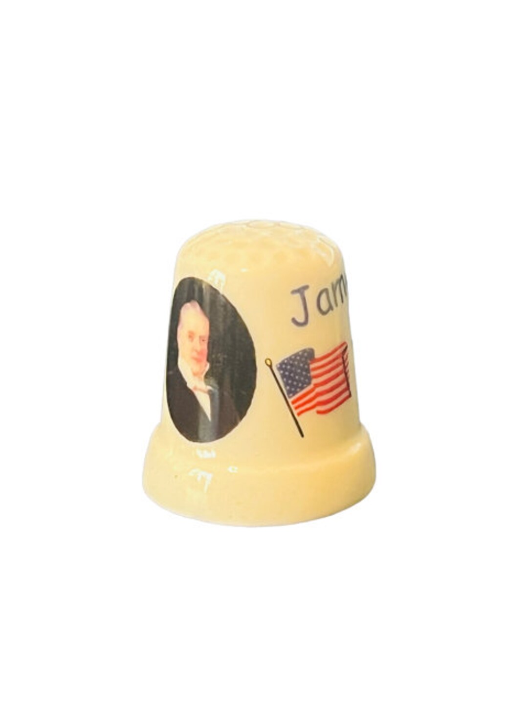James Buchanan US President Porcelain Thimble Franklin Mint Danbury Vtg ...