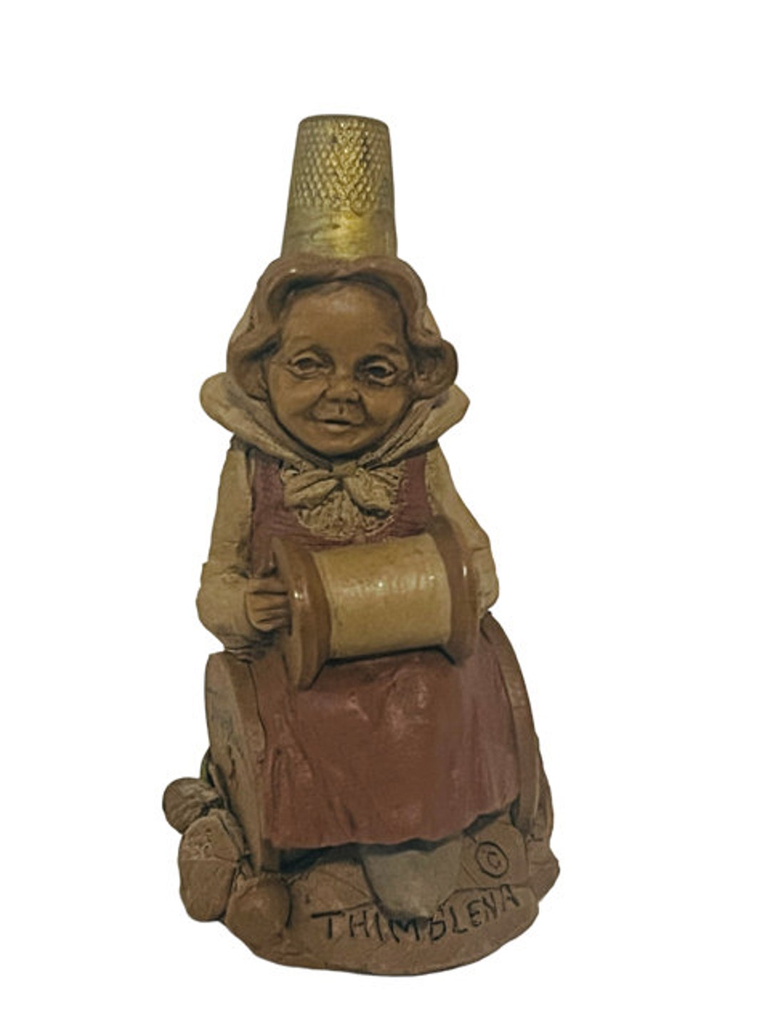 Tom Clark Figurine Gnome Elf SIGNED Cairn Sculpture Thimble Thimblena ...