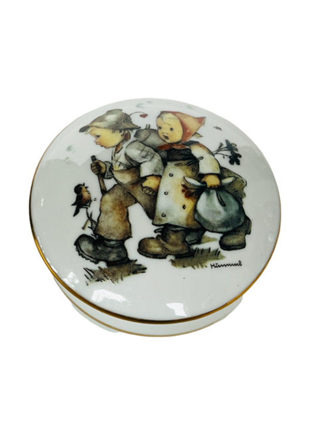 Goebel Hummel Hansel Gretel Porcelain Jewelry Box Trinket Figurine Vtg ...
