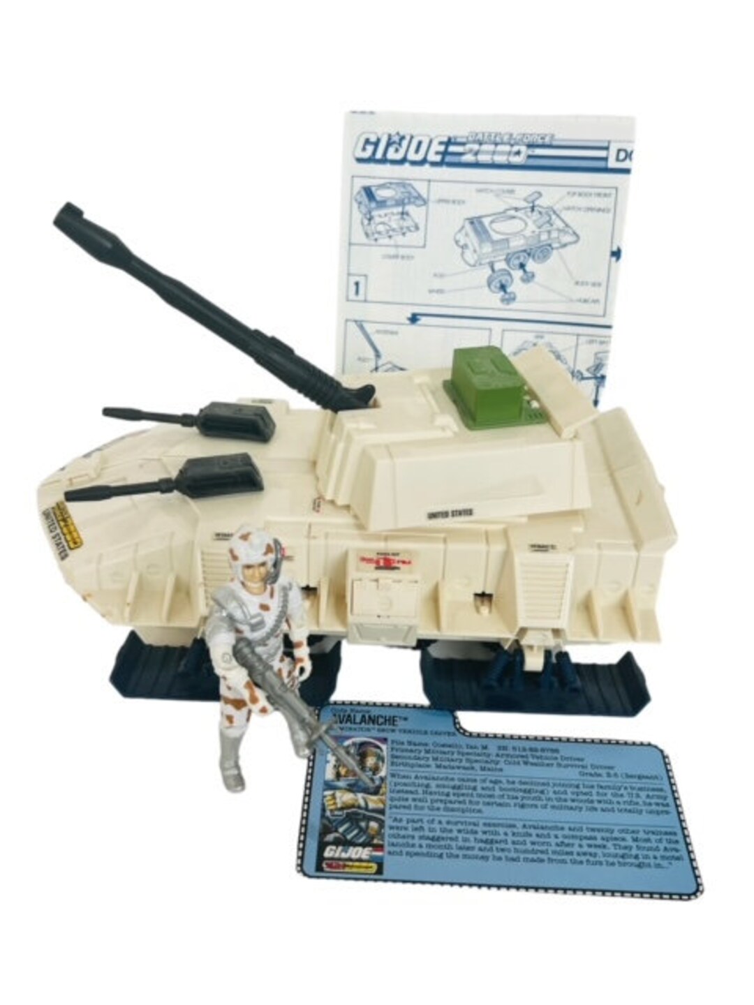 Dominator Avalanche 1987 Gi Joe Cobra ARAH Figure Vehicle Hasbro ...