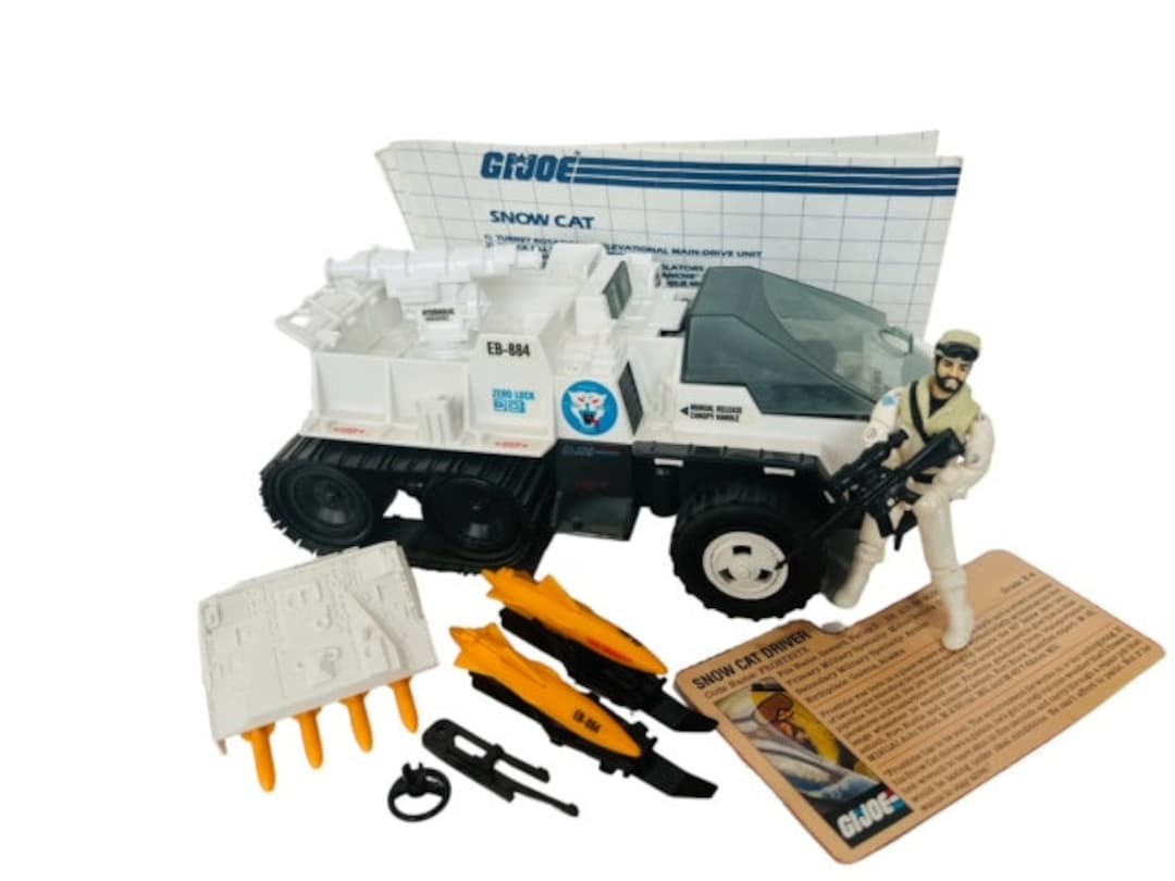 Snow Cat Frostbite Driver 1985 Gi Joe Cobra ARAH Figure Vehicle Hasbro COMPLETE Etsy