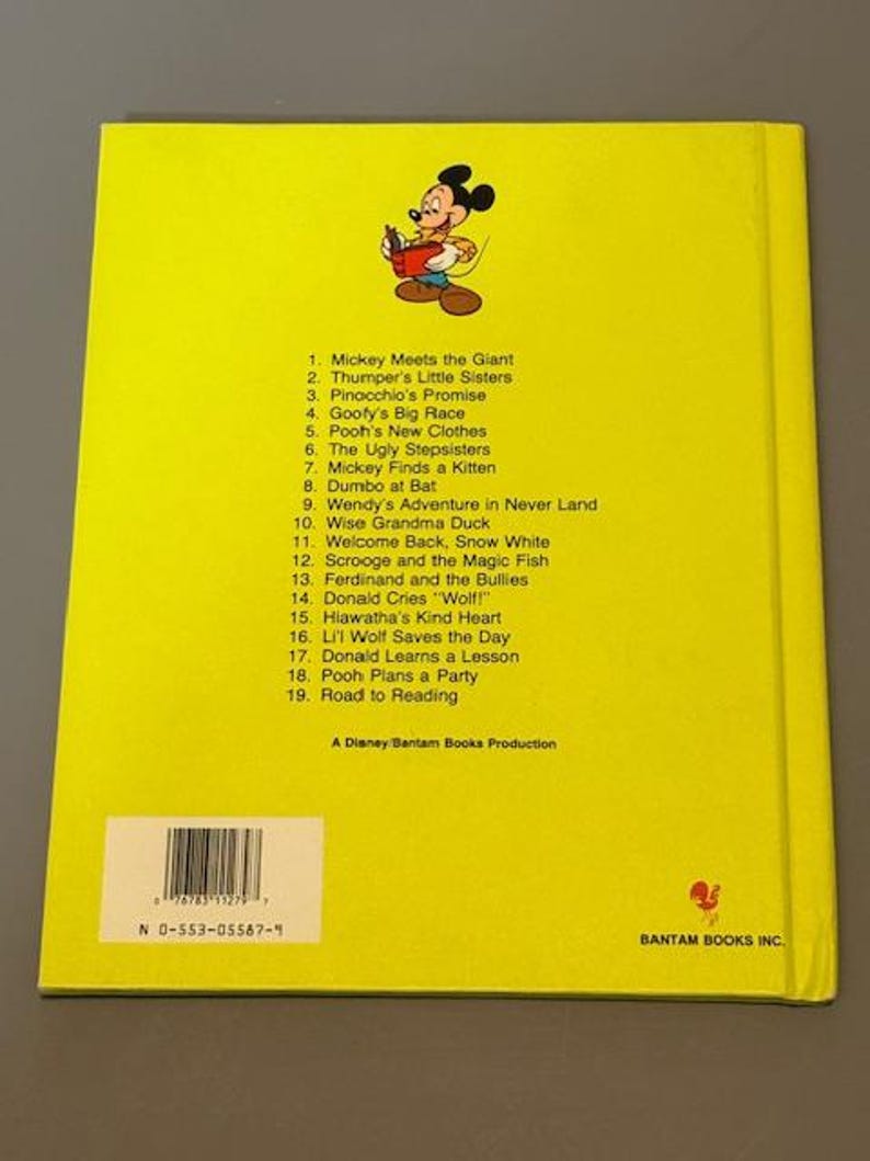 Vintage Walt Disney Book 1986 Bantam Fun to Read Welcome Back Snow ...