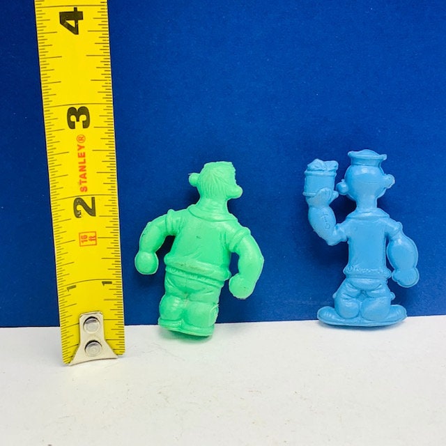 POPEYE SAILOR MAN Toy Figures Bluto Green Blue Rubber Resin | Etsy