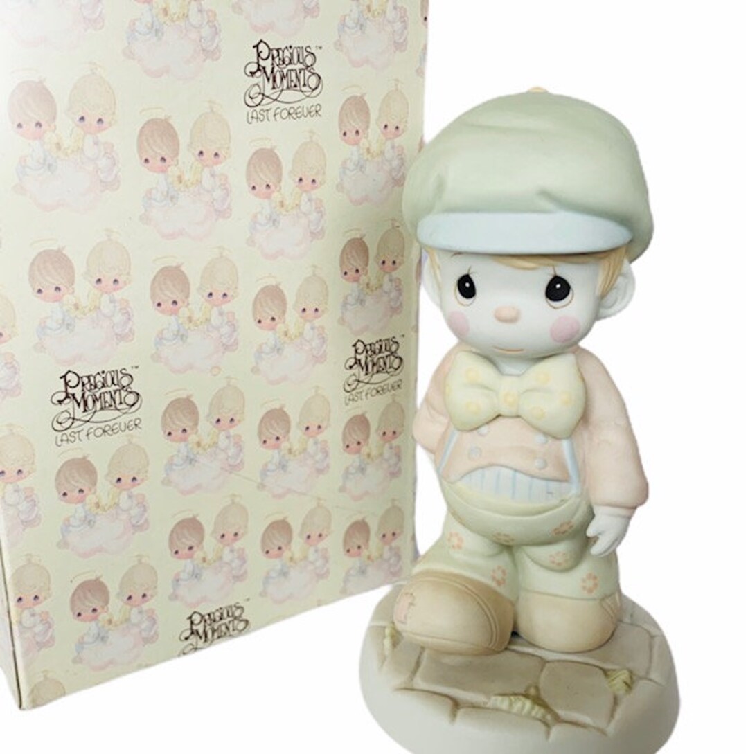 PRECIOUS MOMENTS FIGURINE Enesco Vintage Sculpture Decor Gift Nib Box ...