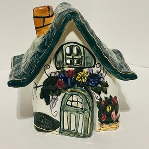 Blue Sky Pottery Candle Holder Heather Goldmine Signed 2002 Cottage ...