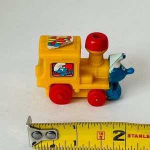 Smurfs Vtg Toy Figure Peyo Schleich W Germany Wind up 1982 Choo Train ...