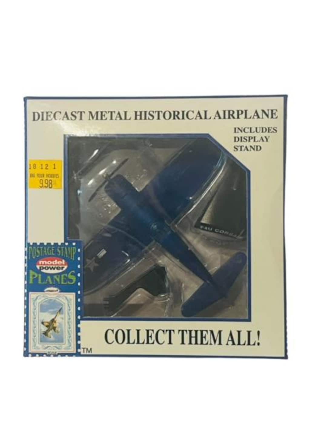 Diecast Metal Historical Airplane Model Power Postage Stamp F-4U ...
