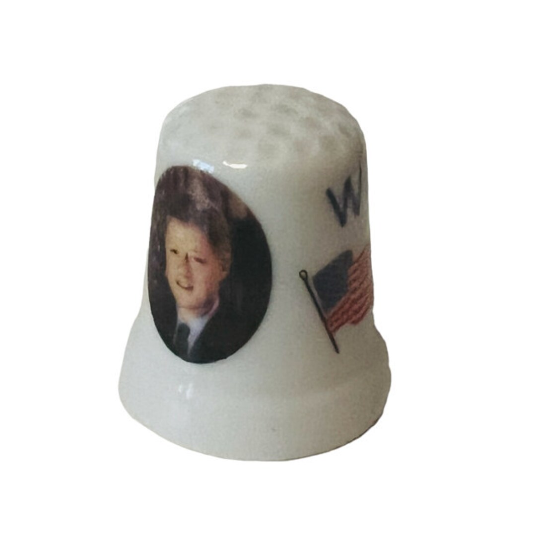Bill Clinton 42nd US President Figurine Thimble Franklin Mint Danbury ...