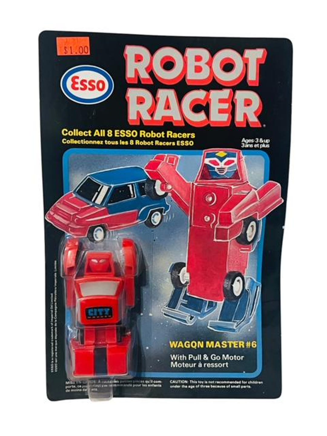 Robot Racer Figure Friction Go Toy Gobot Transformer 1980s Esso MOC ...