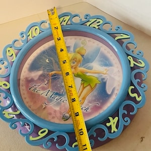 Walt Disney Clock Tinker Bell Peter Pan Tinkerbell 3D Vtg 11X11 Magic ...