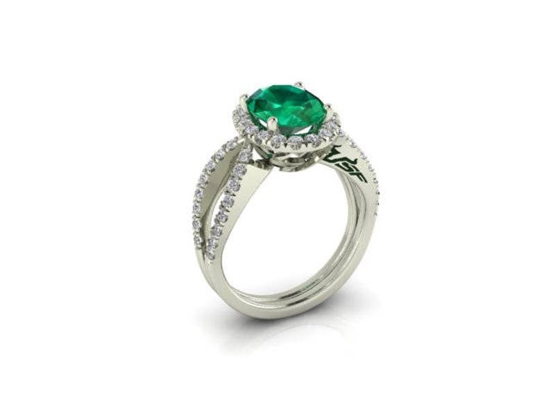 USF South Florida Bulls Green & Gold Class Ring - Etsy