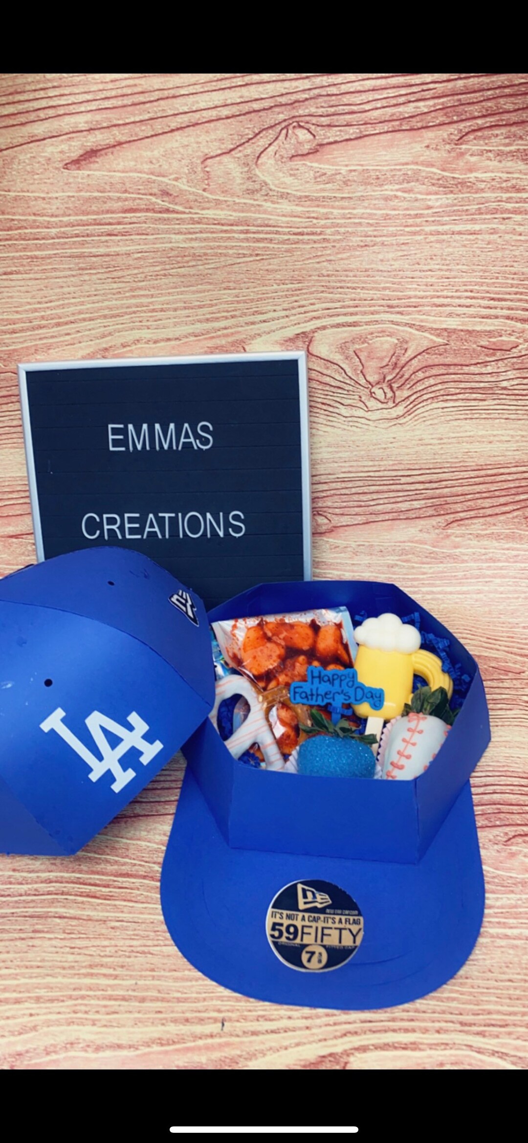 Baseball Cap Treat Box, Favor Box, Fathers Day Box, Empty Gift Box, Hat ...