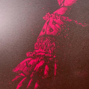 NOSFERATU LINOCUT PRINT, Nosferatu, Dracula, Gothic Horror, Linocut ...