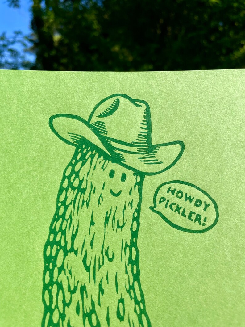 HOWDY PICKLER PRINT, Pickle Print, Pickle Art, Pickler, Pickled, Pickle ...