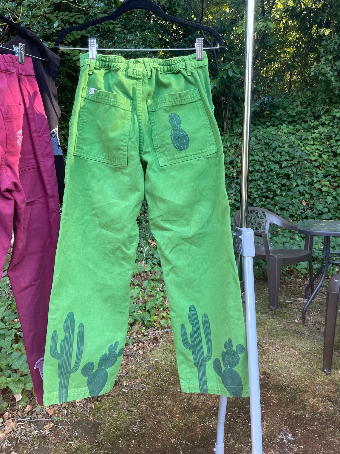 GREEN CACTUS PANTS, Big Bud Press, Cactus, Cacti, Green Pants, Work ...