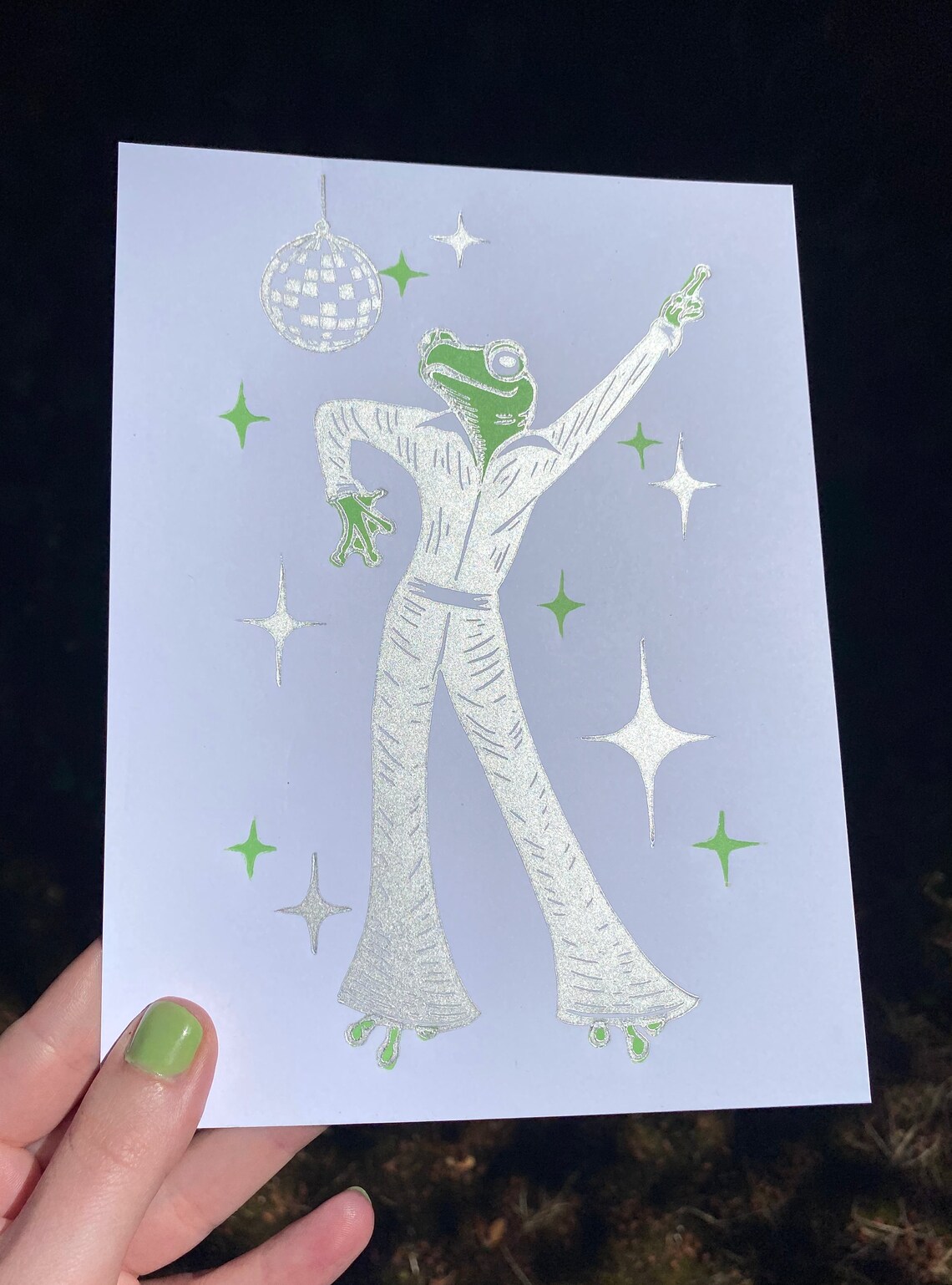 DISCO FROG PRINT, Frog Print, Disco Print, Frog Art, Disco Art, 70s ...