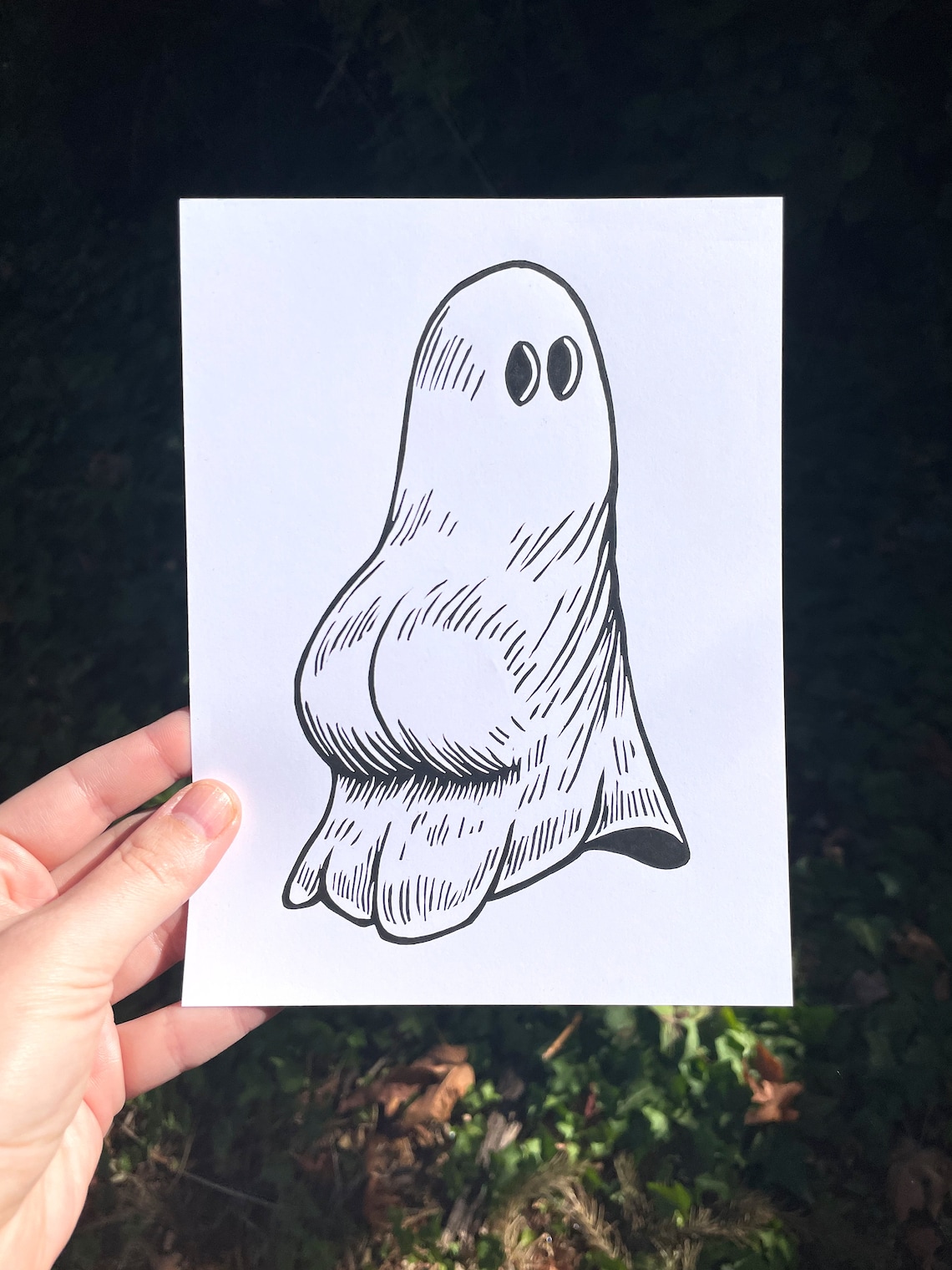 GHOST BUTT PRINT Ghost Booty Ghost Art Ghost Print Butt - Etsy