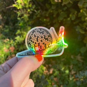 DISCO SNAIL STICKER, Disco Snail, Disco Snail Print, Disco Ball Art ...