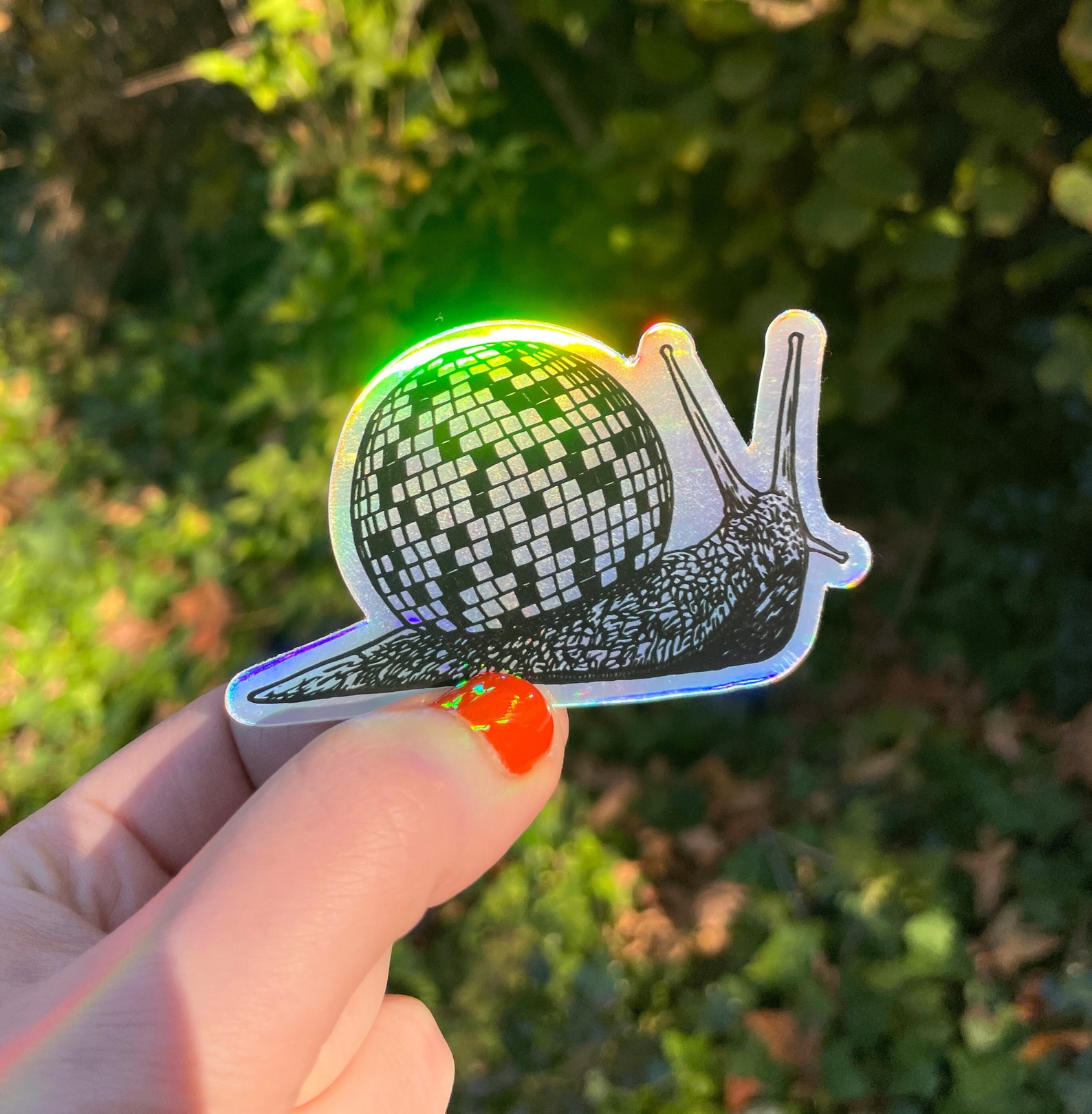 DISCO SNAIL STICKER, Disco Snail, Disco Snail Print, Disco Ball Art ...