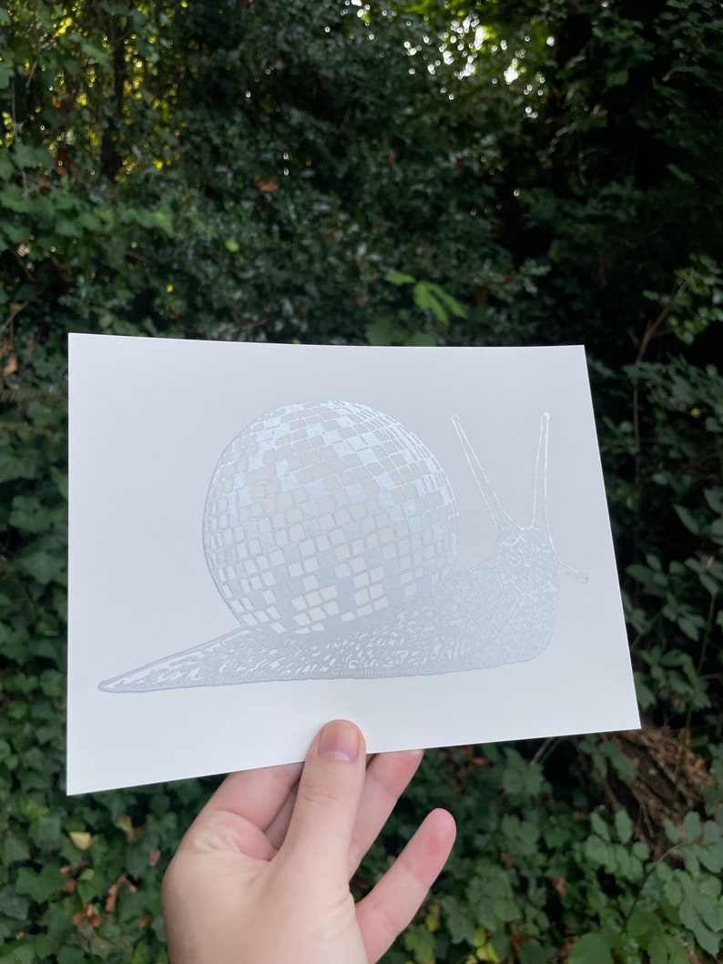 DISCO SNAIL PRINT, Disco Snail, Disco Ball, Snail Print, Snail Art ...