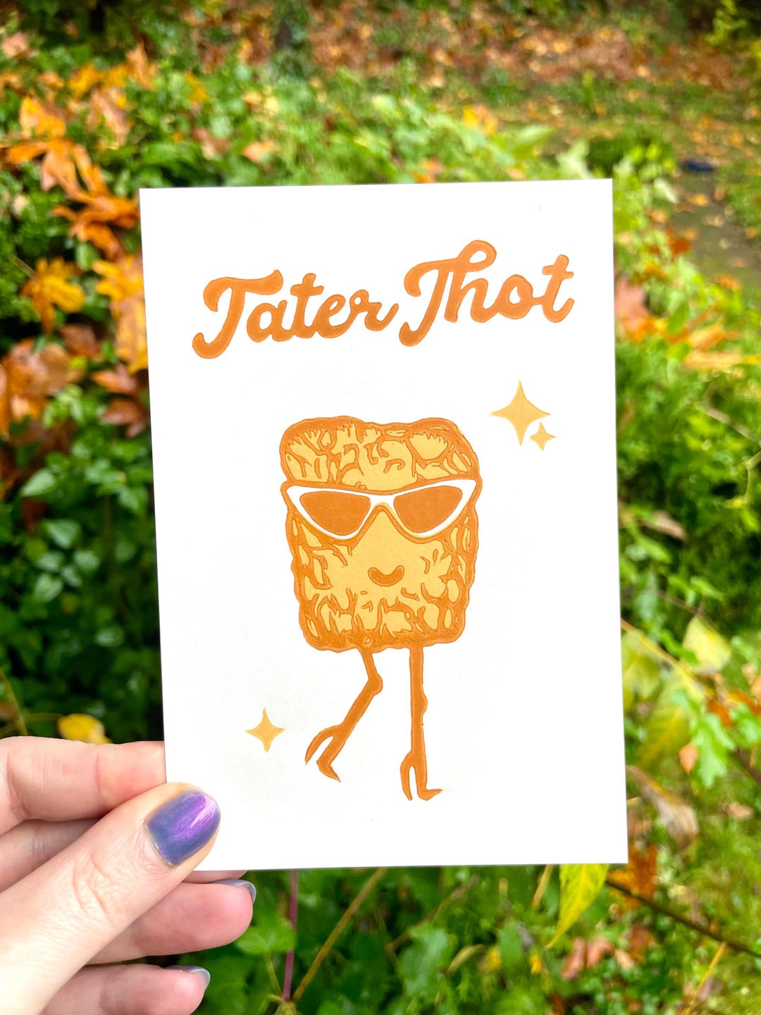 TATER THOT PRINT, Tater Tot, Tater Tot Print, Thot, Tater Tot Art, Potato, Potatoes, Potato ...