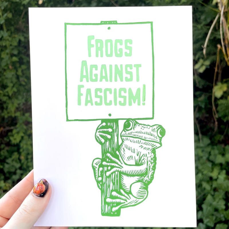 Block Print Frogs - Etsy