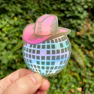 DISCO COWBOY STICKER, Disco Ball, Disco Ball Sticker, Cowboy, Cowboy ...