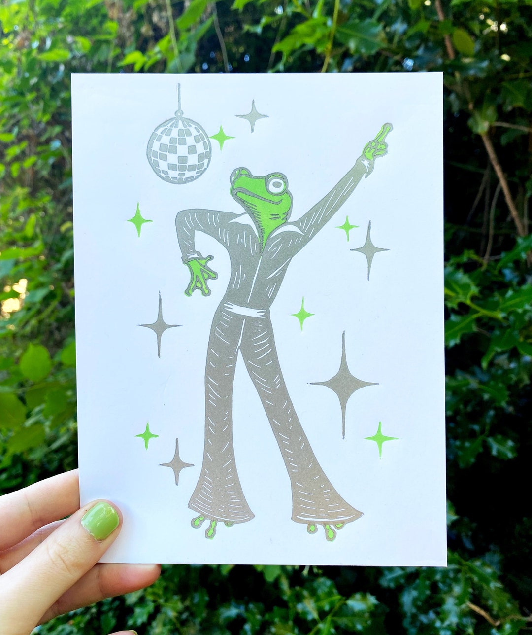 DISCO FROG PRINT, Frog Print, Disco Print, Frog Art, Disco Art, 70s ...