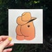 COWBOY BUTT PRINT, Cowboy Art, Cowboy Print, Butt Art, Butt Print, Booty, Linocut, Wall Art ...