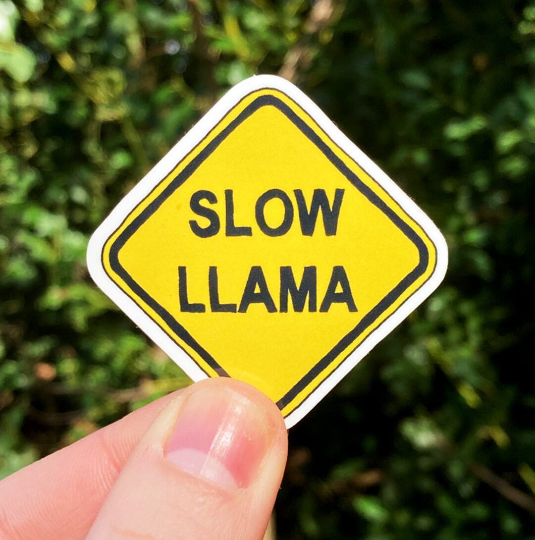 SLOW LLAMA STICKER Phish Sticker Llama Sticker Phish Print - Etsy