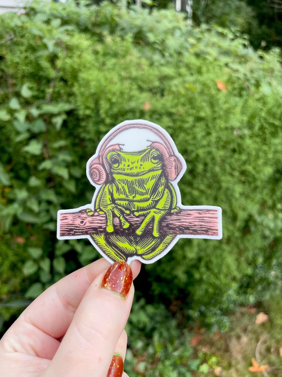 CUTE FROG STICKER, Frog, Sticker, Snail, Snails, Frog Sticker, Cute ...