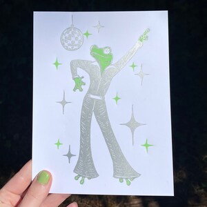DISCO FROG PRINT, Frog Print, Disco Print, Frog Art, Disco Art, 70s ...