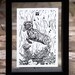 ARIES, Linocut Print, Zodiac Sign, Astrology Prints, Art Print, Wall ...