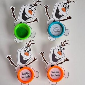 Frozen Olaf Mini Play-doh Holder for Party Favors (disney) - Etsy