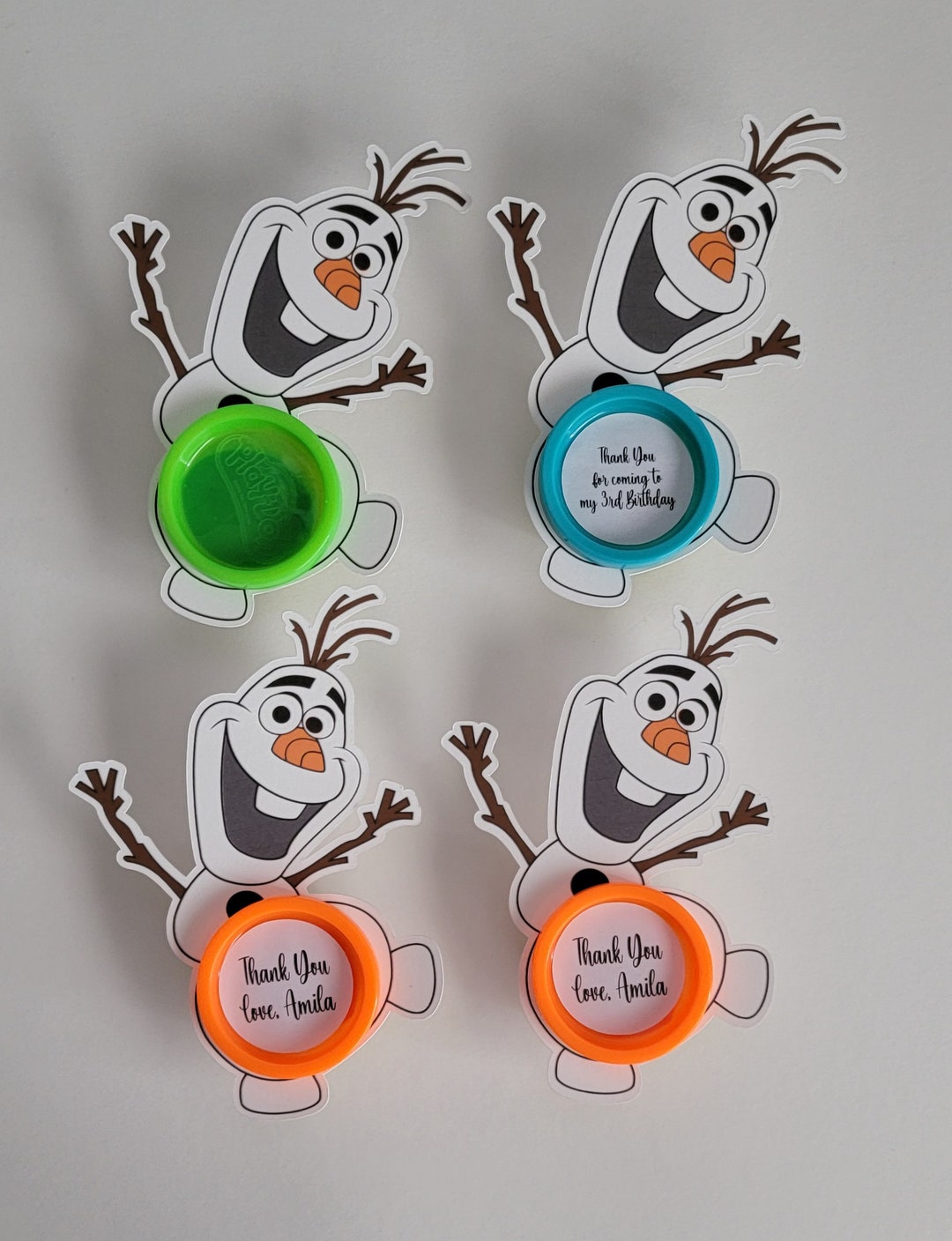 Frozen Olaf Mini Play-doh Holder for Party Favors (disney) - Etsy