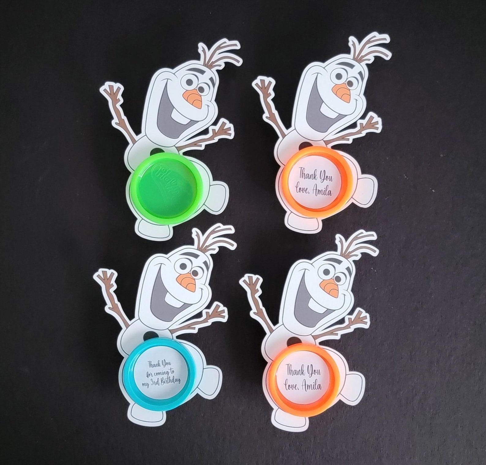 Frozen Olaf Mini Play-doh Holder for Party Favors (disney) - Etsy