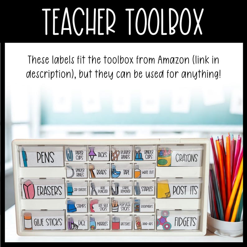 Teacher Toolbox Labels | Clipart Collection | Editable | Visual ...