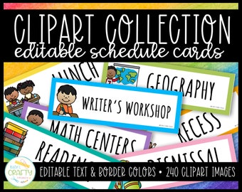 Editable Routine Schedule Cards Checklist Chart for Kids or - Etsy