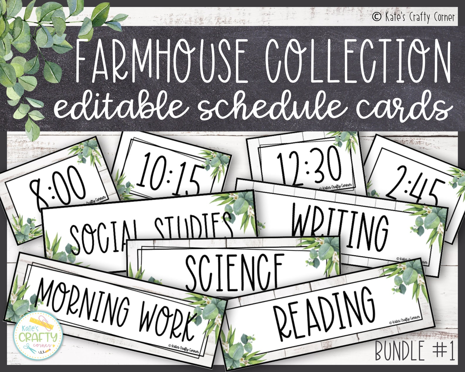 Farmhouse Schedule Cards Bundle 1 Classroom Decor Modern - Etsy