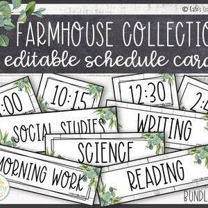 Farmhouse Schedule Cards Bundle 1 Classroom Decor Modern - Etsy