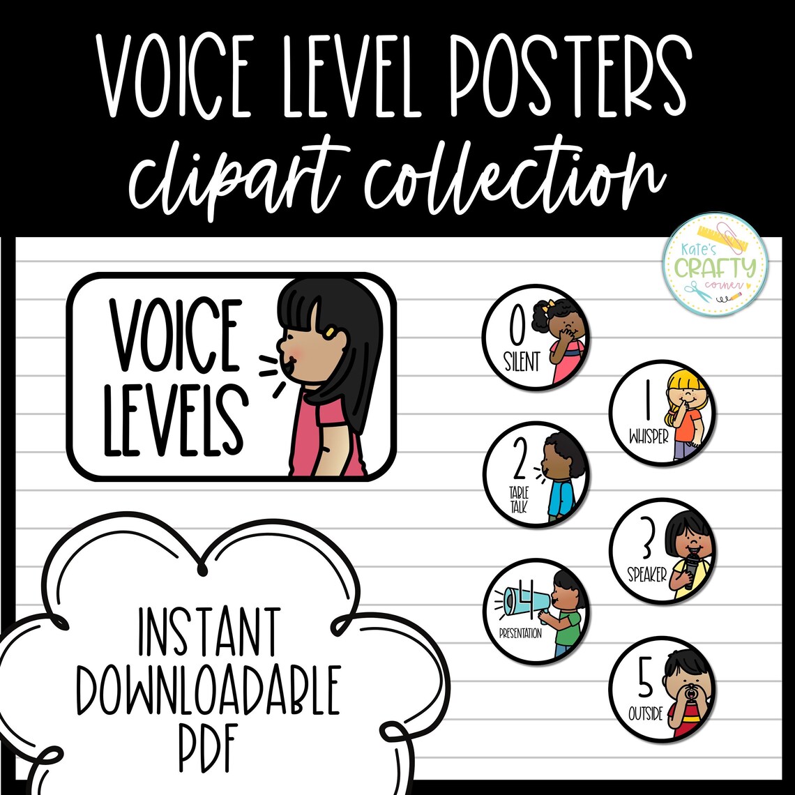 Voice Level Posters | Clipart Collection | Classroom Decor | Classroom ...