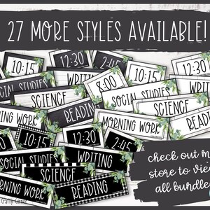 Farmhouse Schedule Cards Bundle 2 | Classroom Decor | Modern Farmhouse ...